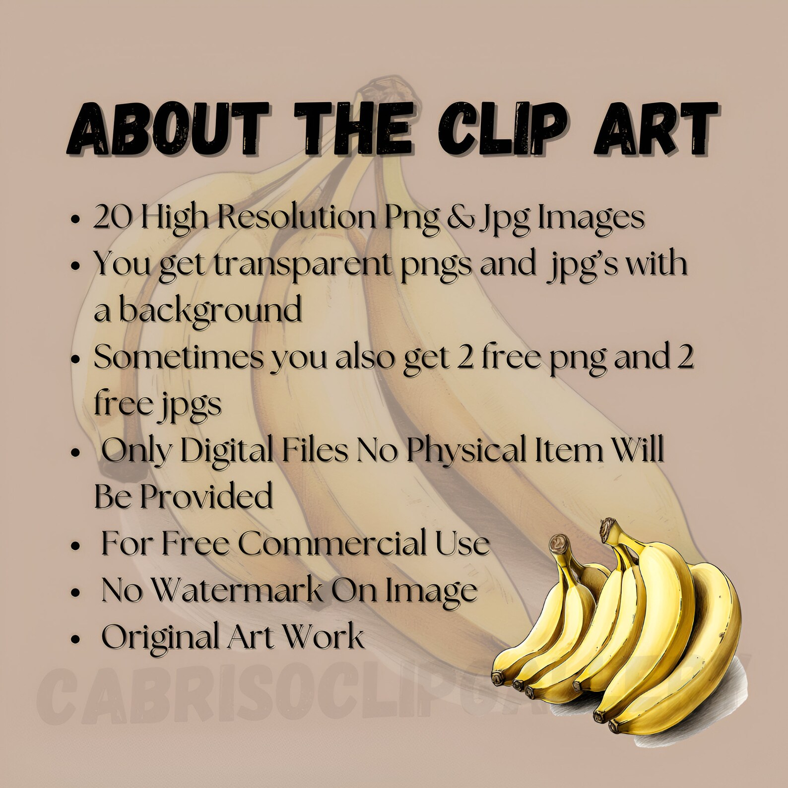 Watercolor Bananas Clipart | Food Clipart Bundle | Fruits Clipart ...