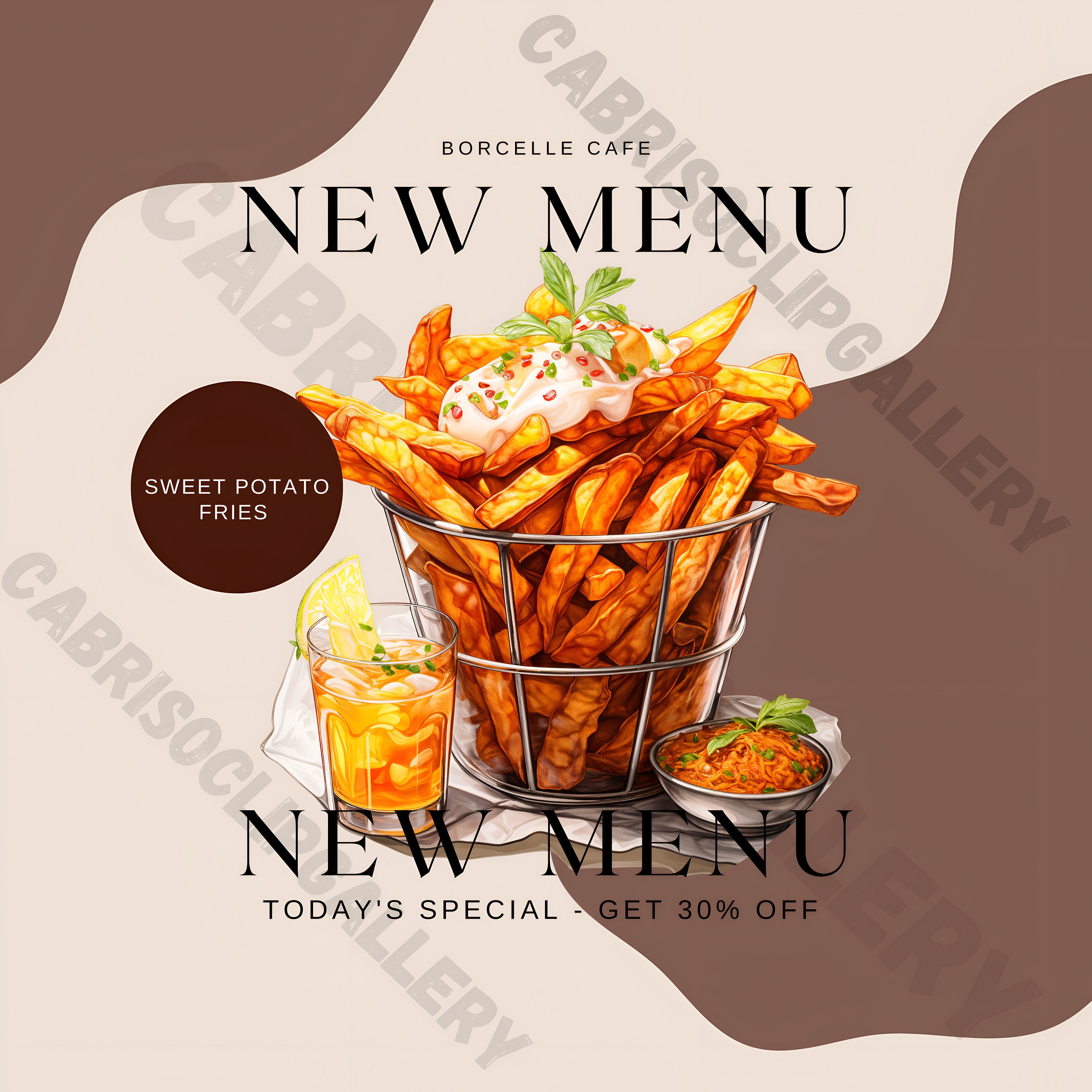 Watercolor Sweet Potato Fries Clipart | Food Clipart | Fastfood Clipart ...