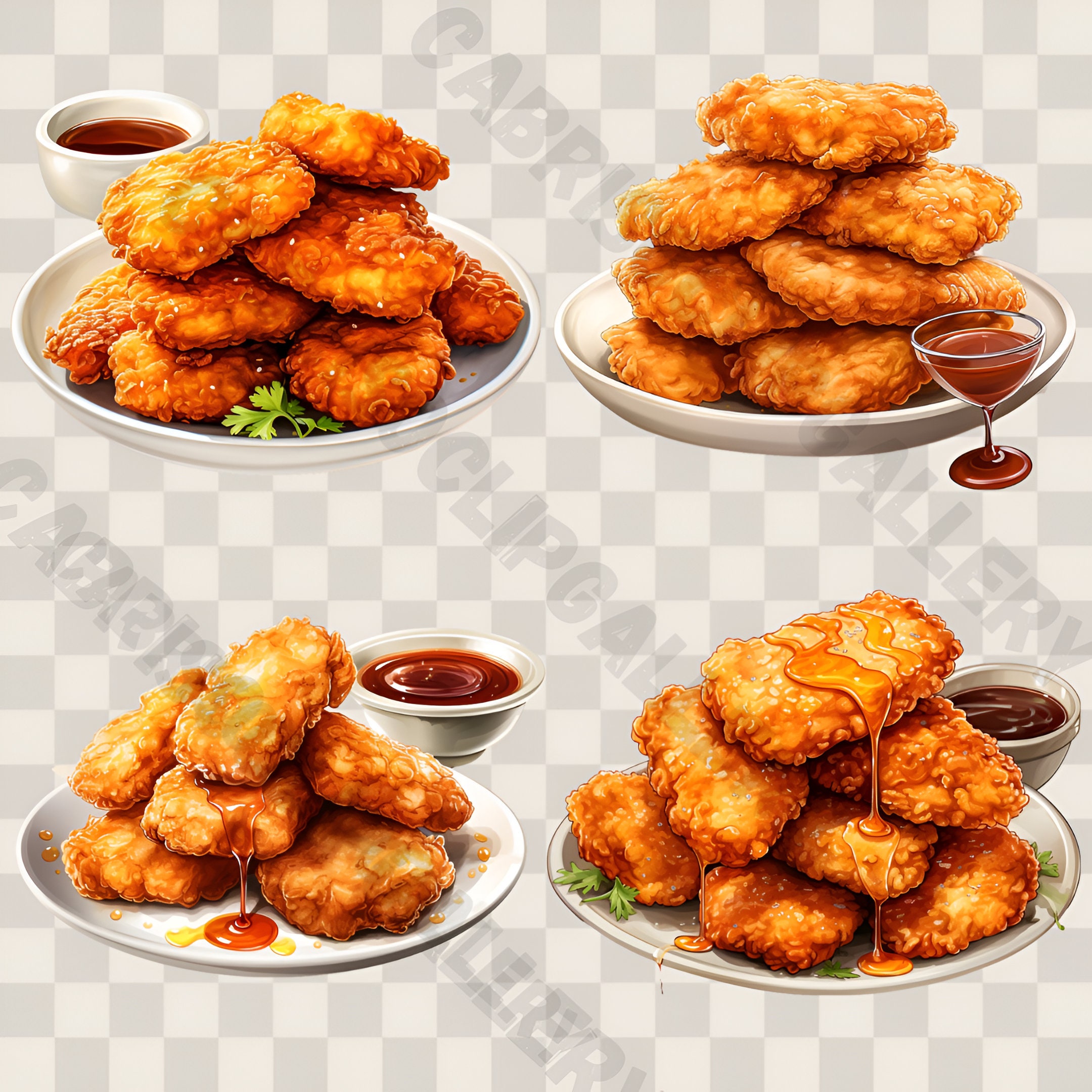 Fast Food,chicken Nuggets Watercolor Clipart, Fast Food Png Graphics ...