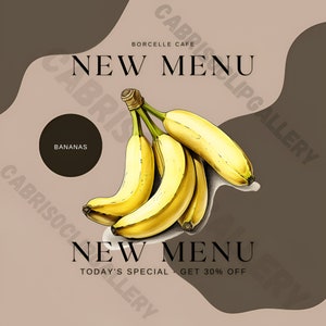 Watercolor Bananas Clipart | Food Clipart Bundle | Fruits Clipart ...