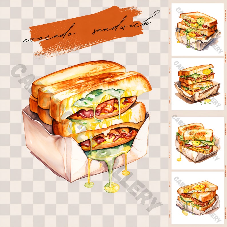 Baked Goods, Breakfast Watercolor Clipart, Breakfast Png Graphics ...