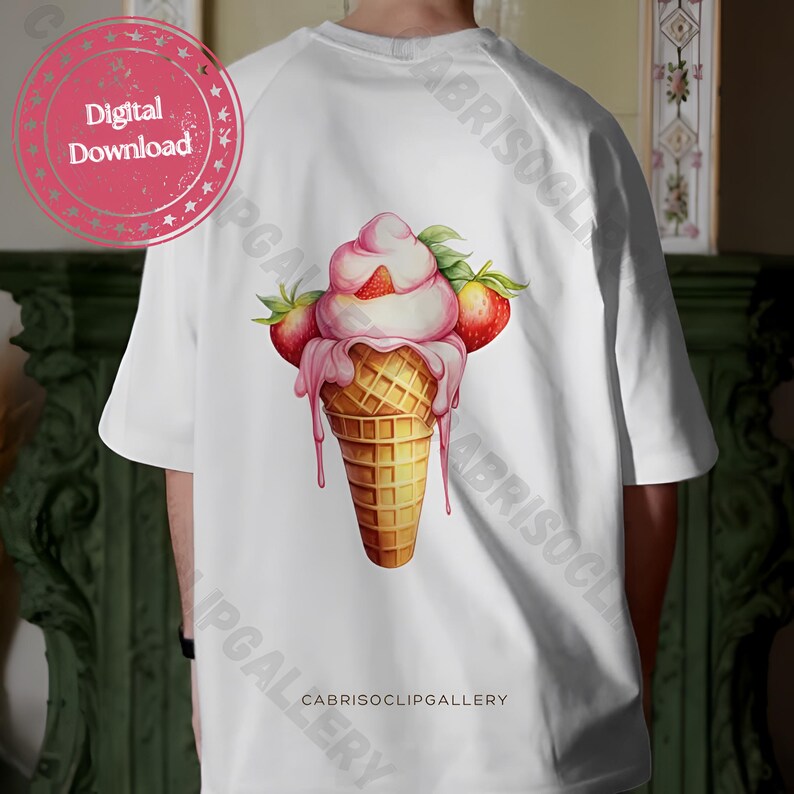 Ice Cream Watercolor Clipart, Dessert Png Graphics, Ong Sweets, Sticker ...