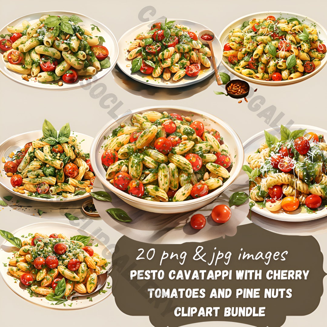 Food, Pasta, Pasta Watercolor Clipart, Food Png Graphics, Pesto ...