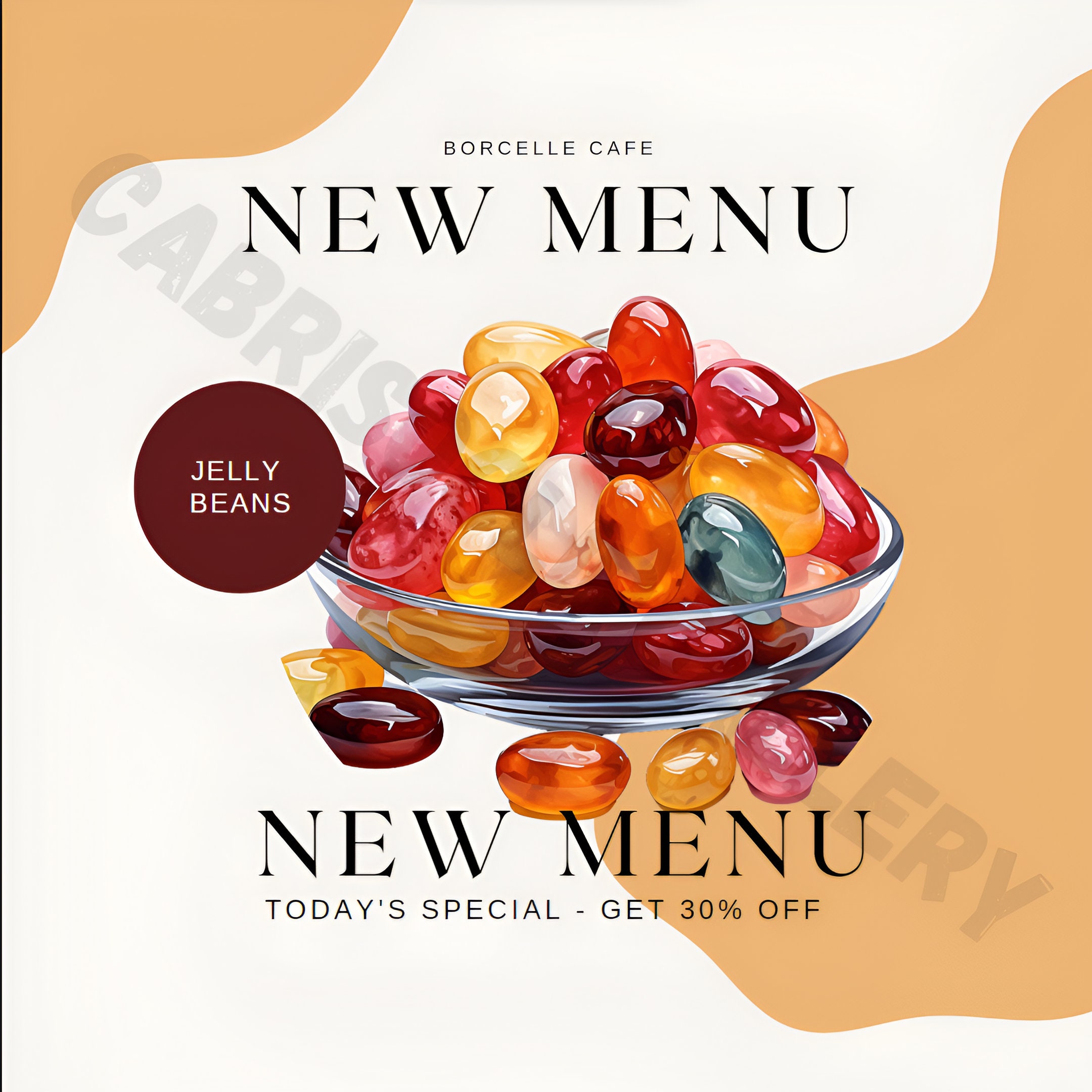 Candy, Jelly Beans Watercolor Clipart, Dessert Png Graphics, Ong Sweets ...