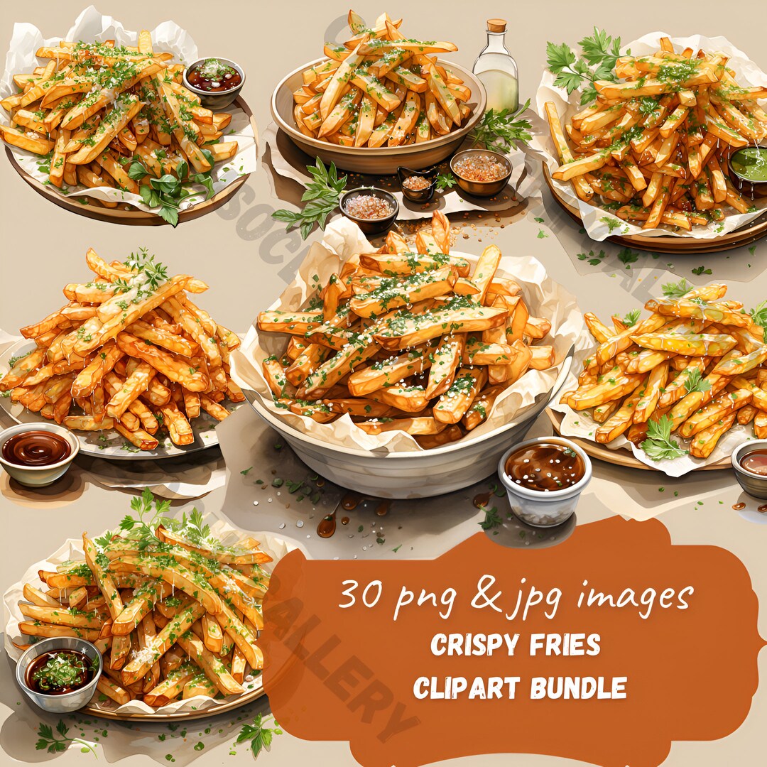 Watercolor Fast Food Clipart, 30 High Resolution PNG, Street Food ...