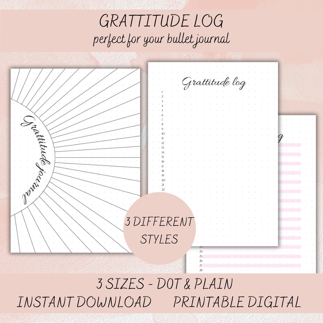 Gratitude Journal Printable Gratitude Journal Printable Monthly Tracker ...