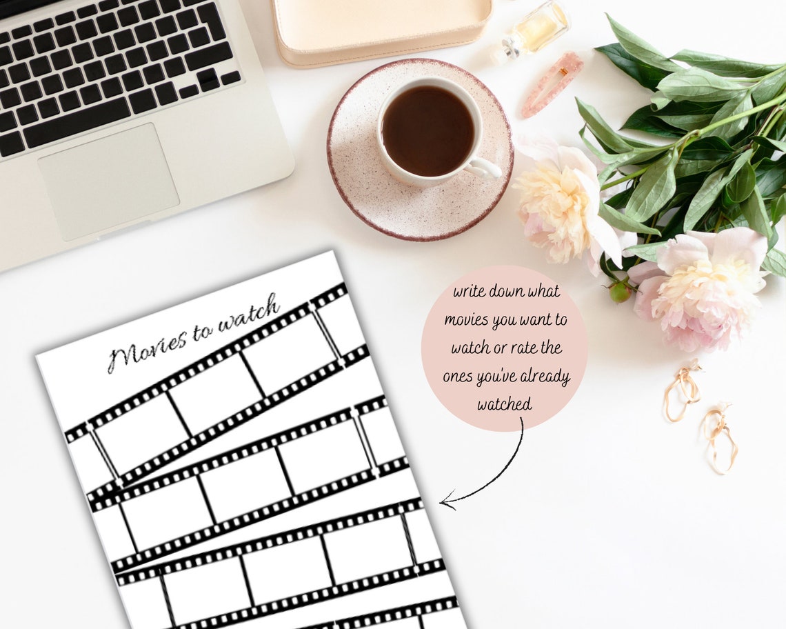 Movie Watching Journal Tracker, Printable Movie List, Movie Log ...