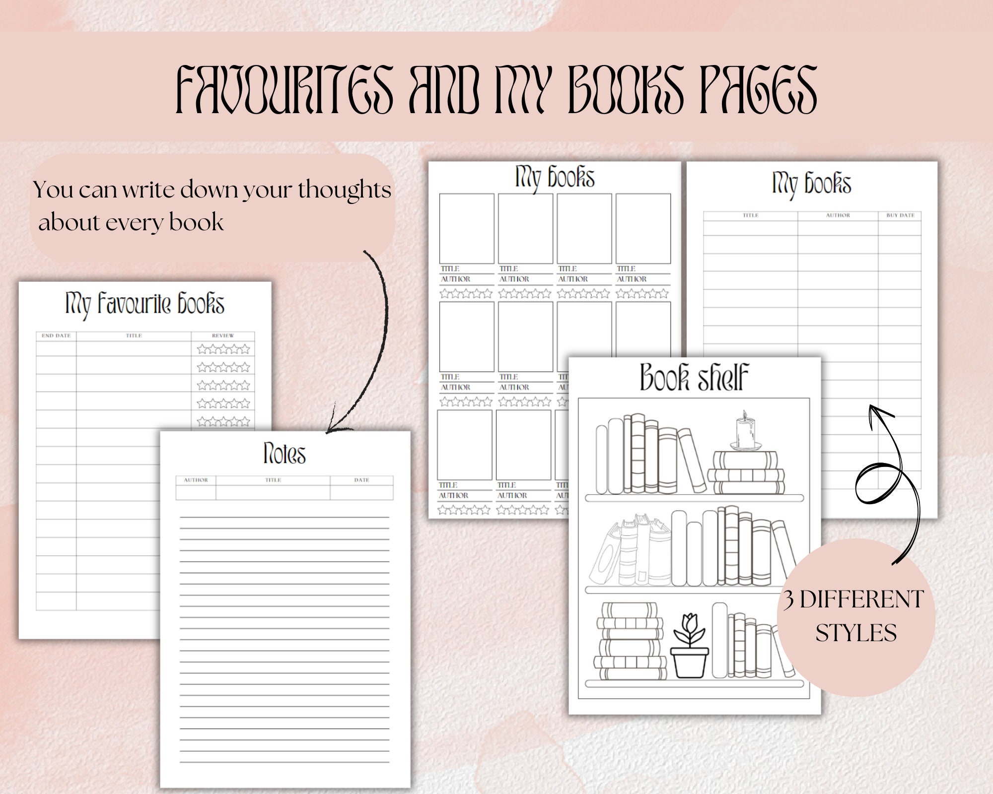 Reading Journal Reading Tracker Book Tracker Reading Planner Reading ...