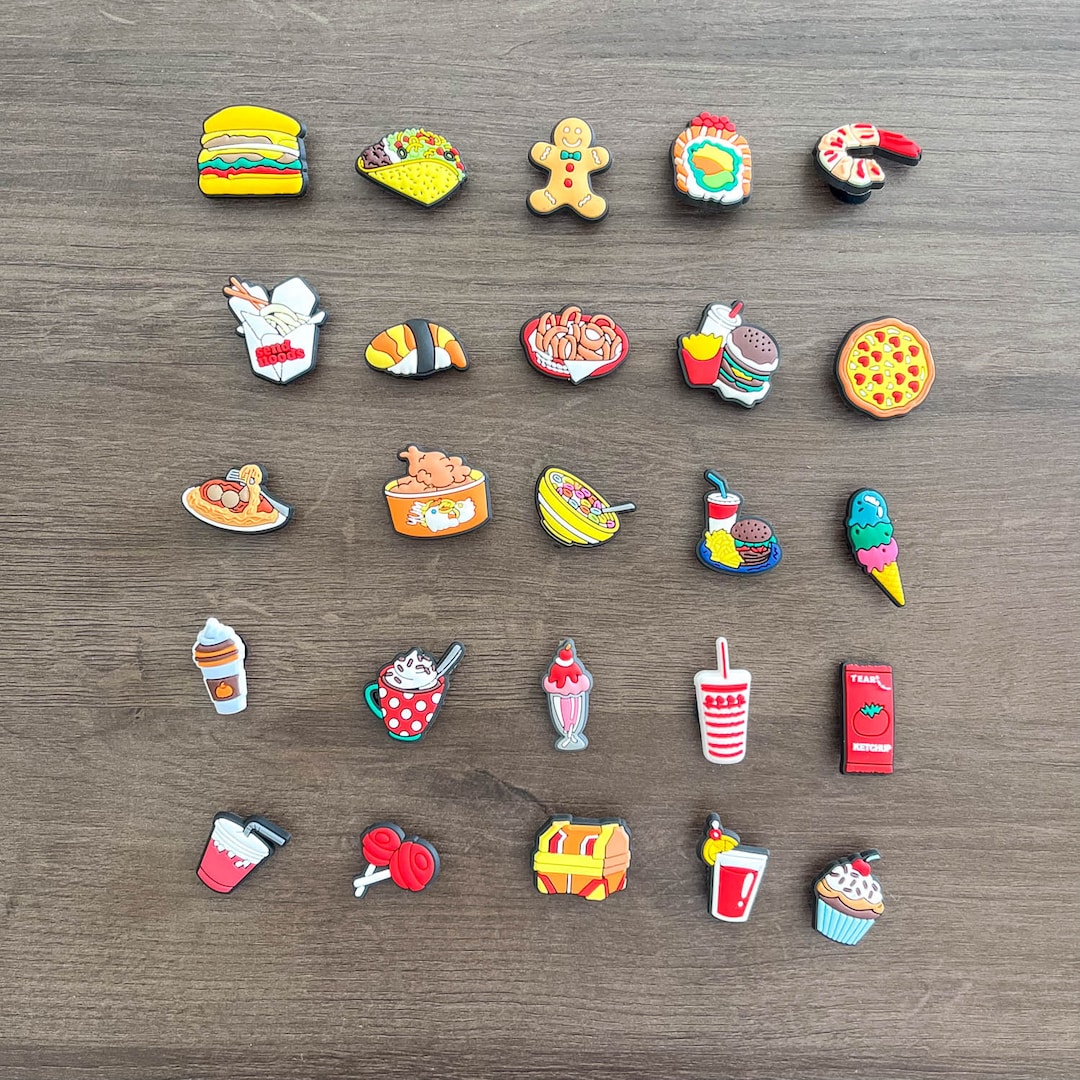 Burger Pizza Foods Taco Shoe Charms Crocs Charms Jibbitz for Crocs ...