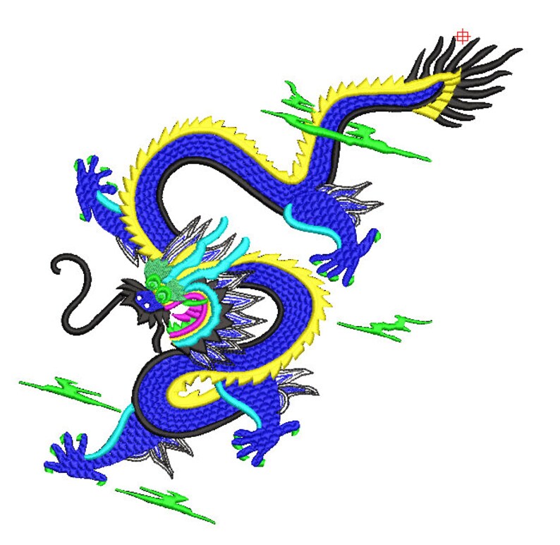 Colorful Dragon Machine Embroidery Design, Dragon Embroidery Files ...