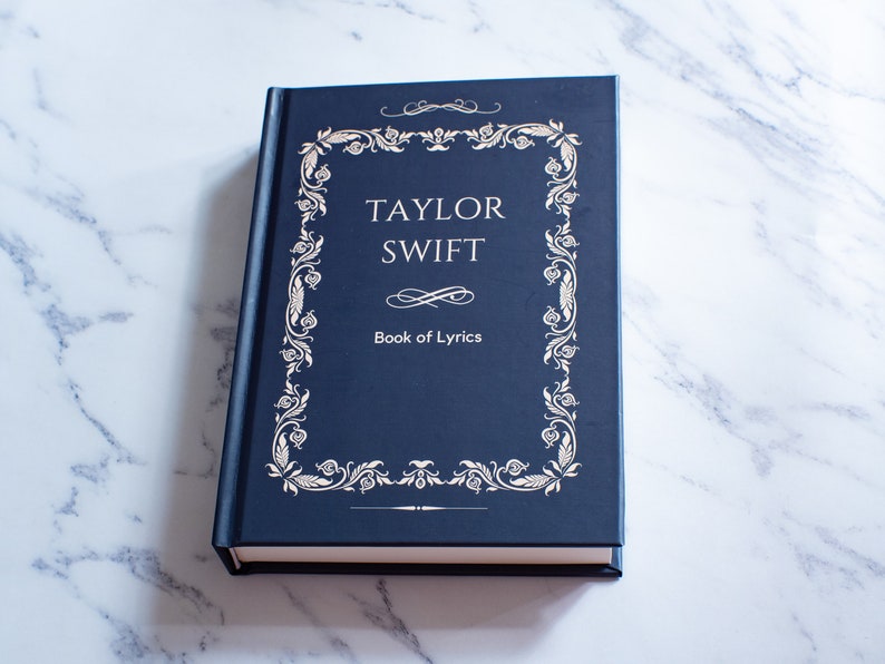 Custom Taylor Swift Book of Lyrics, Personalized Book of Taylor's Lyric ...