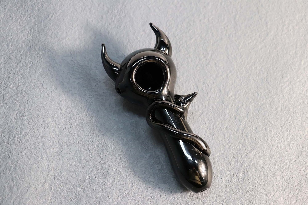 5 Devil Glass Pipe Glass Pipes Smoking Hand Pipe Glass Handmade Unique ...