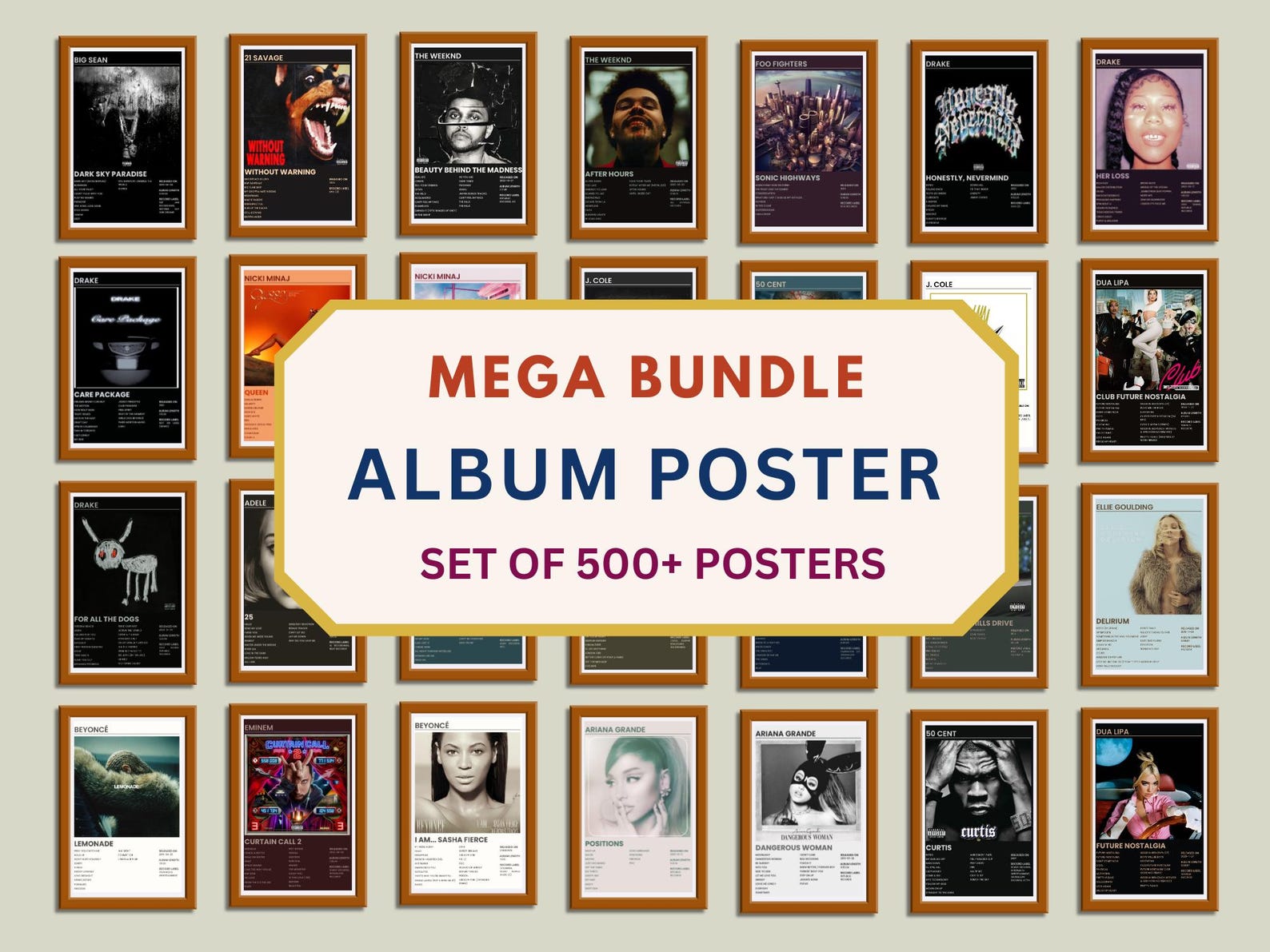 500+ Music Album Cover Posters - Album Art Prints, Albums Digital ...
