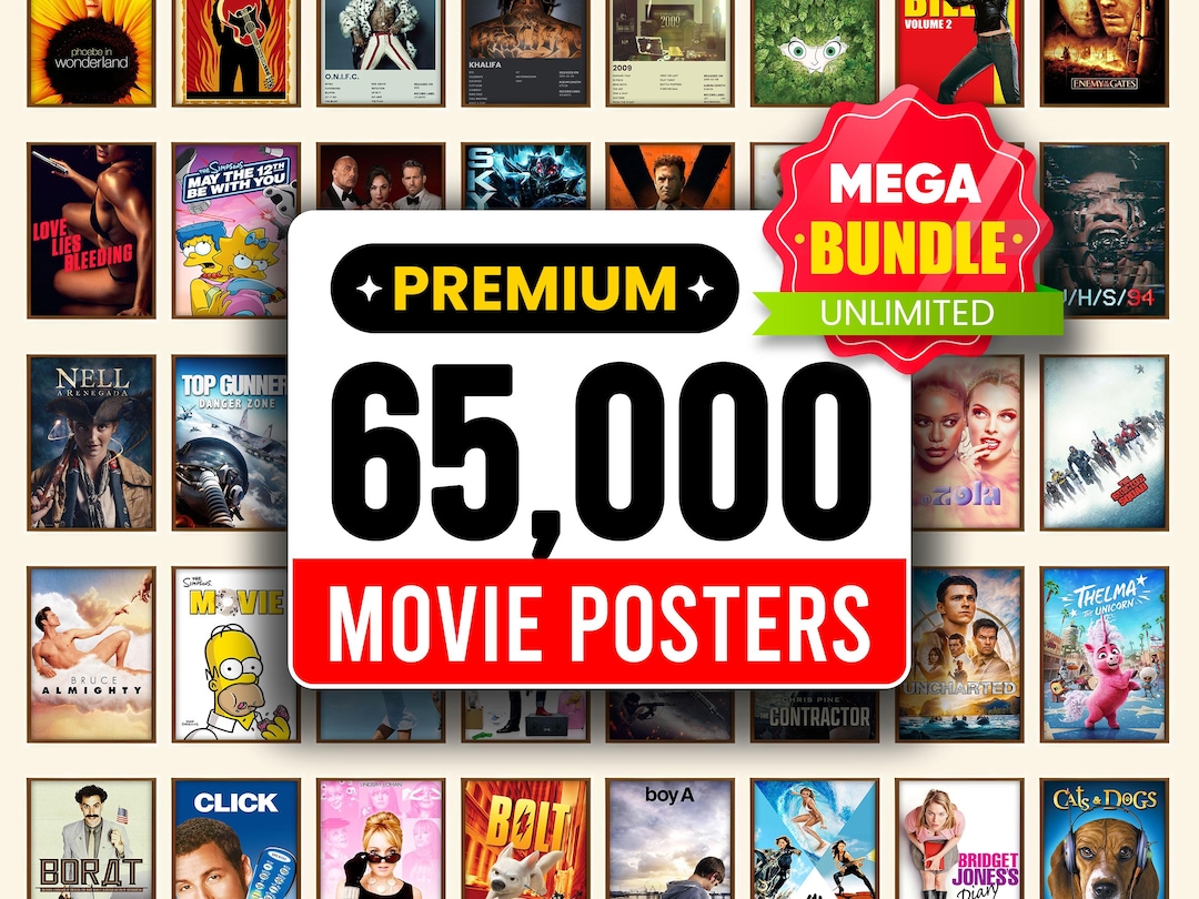 Movie Posters Bundle 65,000+ Film Poster, Lifetime Updates, Digital ...