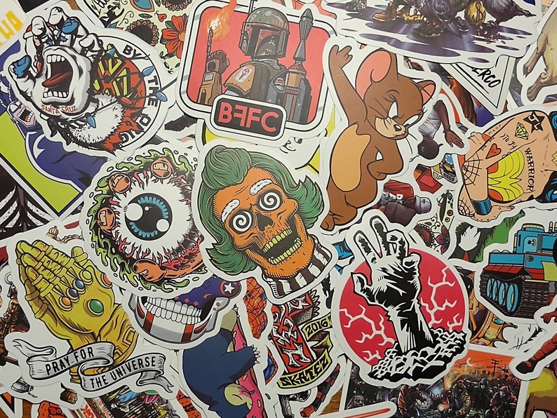 Adult Kid All Age Sticker Packs, Unique Sticker Slap Packs, 25 Random ...