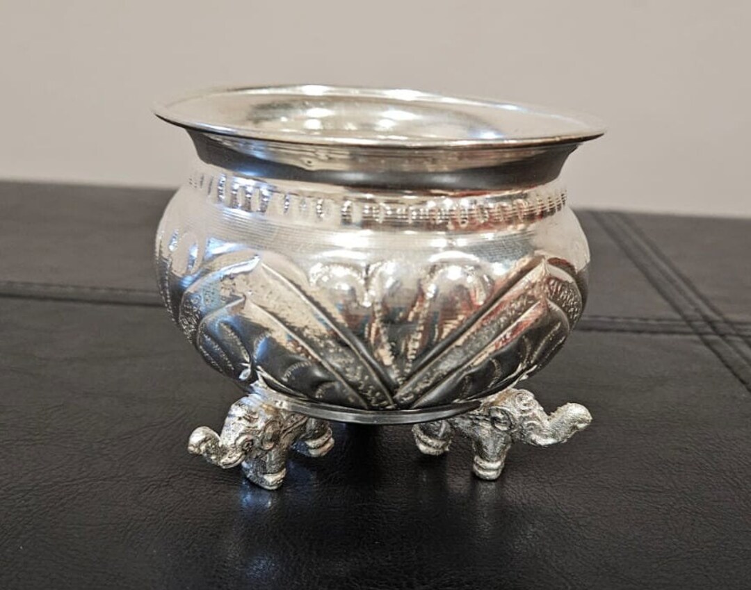 German Silver Elephant Leg Bowl/ Prasadam Bowls - Etsy