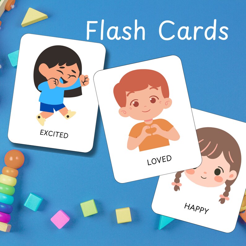 Bundle Feelings Poster and Flash Cards, Calming Corner, Emotions Chart ...