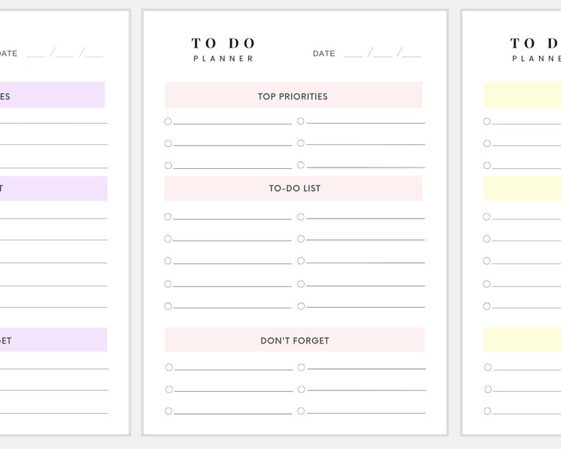 Checklist Planner | Checklist Template | Printable to Do List , Daily ...