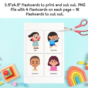 Bundle Feelings Poster and Flash Cards, Calming Corner, Emotions Chart ...