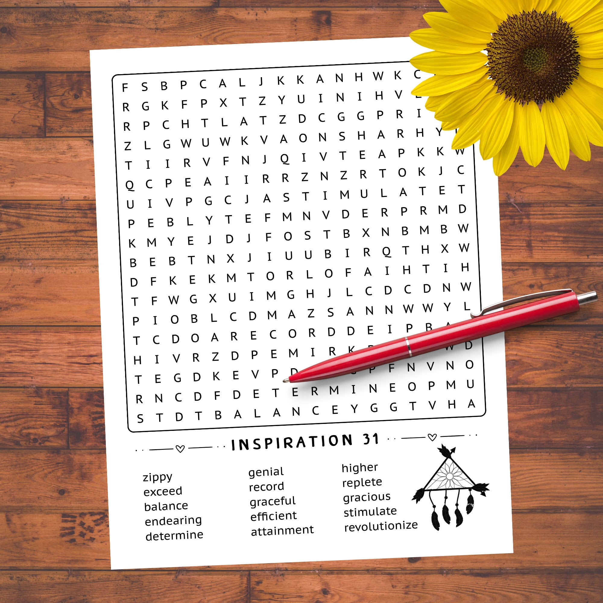 50 Word Search Printable: Inspiration Puzzles for Seniors, Adults ...