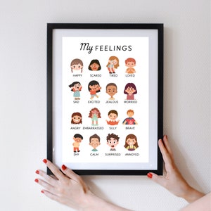 Bundle Feelings Poster and Flash Cards, Calming Corner, Emotions Chart ...