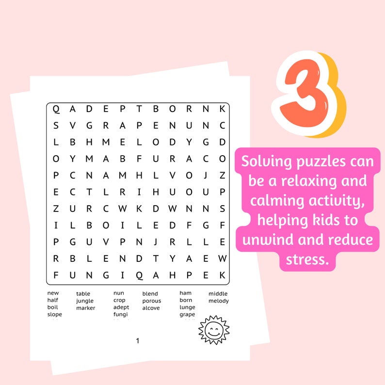 Fall Word Search Puzzles for Kids: 50 Printable Games (PDF) - Etsy