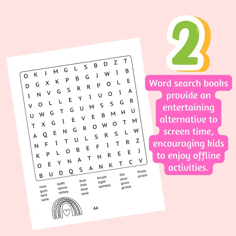Fall Word Search Puzzles for Kids: 50 Printable Games (PDF) - Etsy