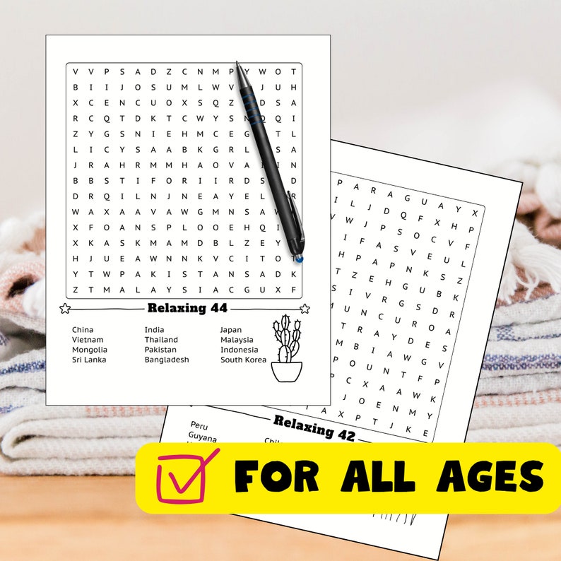 Relaxing Word Search Puzzles: Large Print for Adults & Seniors (PDF ...