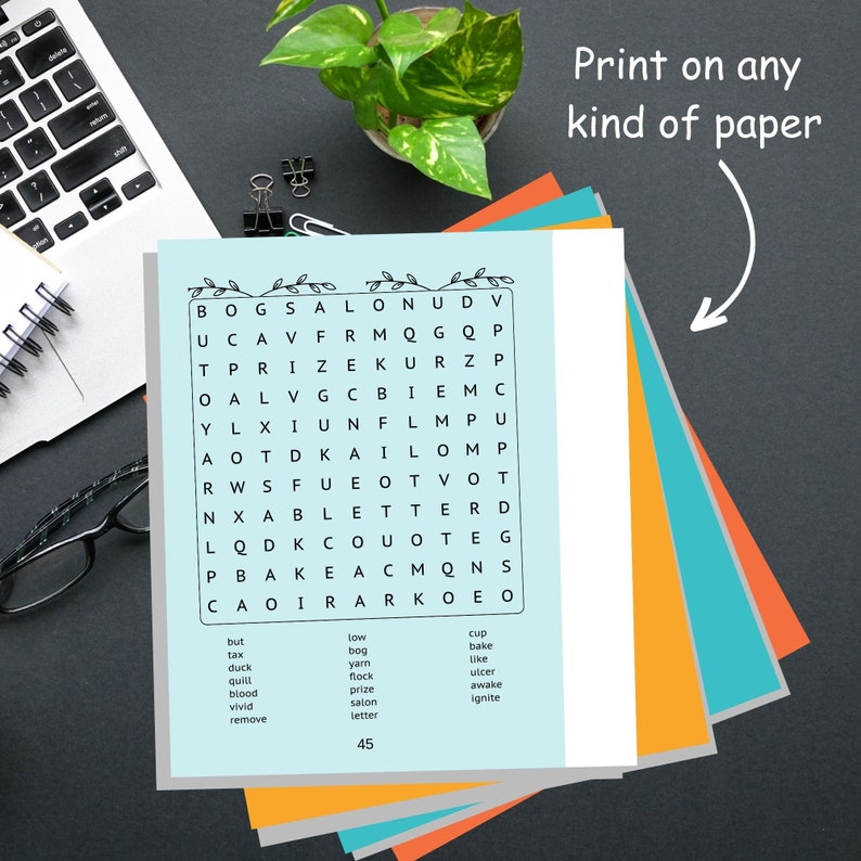 Word Search Puzzle Games Printable for Kids and Senior | Winter Party ...