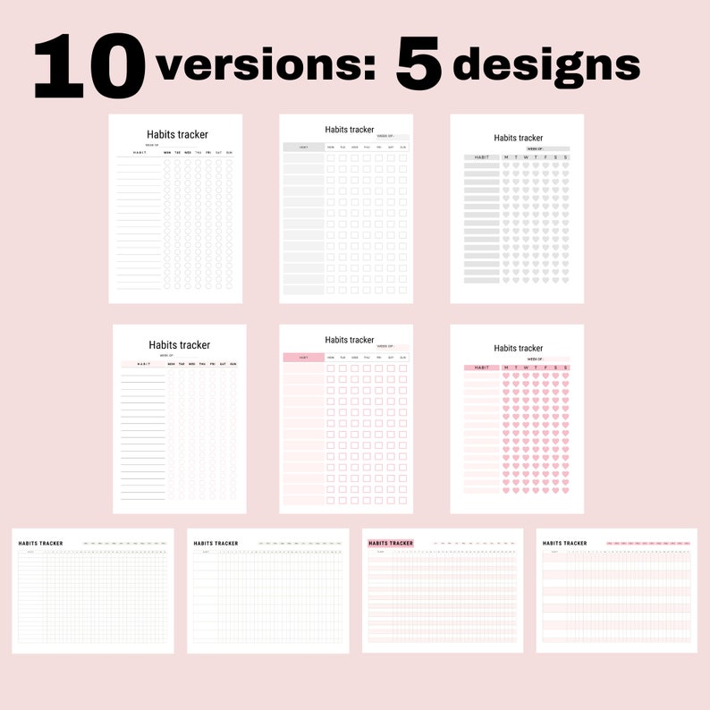 Monthly Habit Tracker Printable, Habit Tracker Template, Routine ...