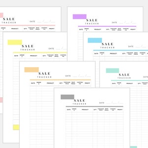 Online Sales Tracker Printable Record of Sales Daily, Weekly, Monthly ...