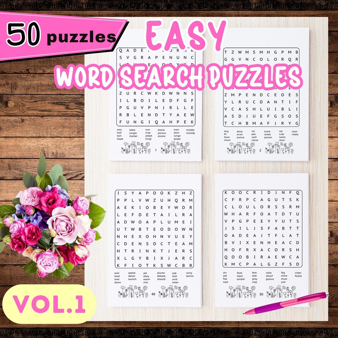 Word Search Puzzle Games Printable for Kids and Senior | Winter Party ...