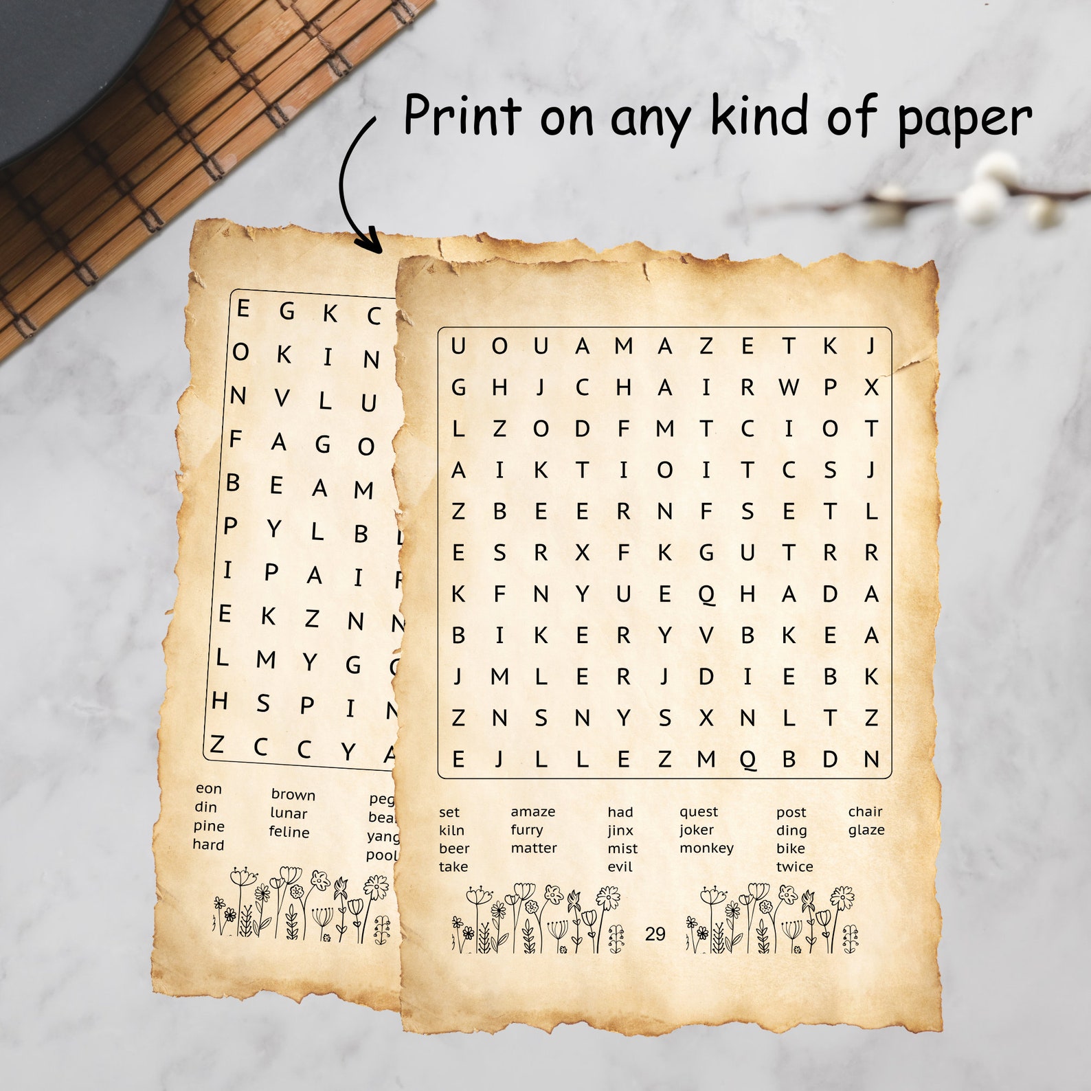 Word Search Puzzle Games Printable for Kids and Senior | Winter Party ...