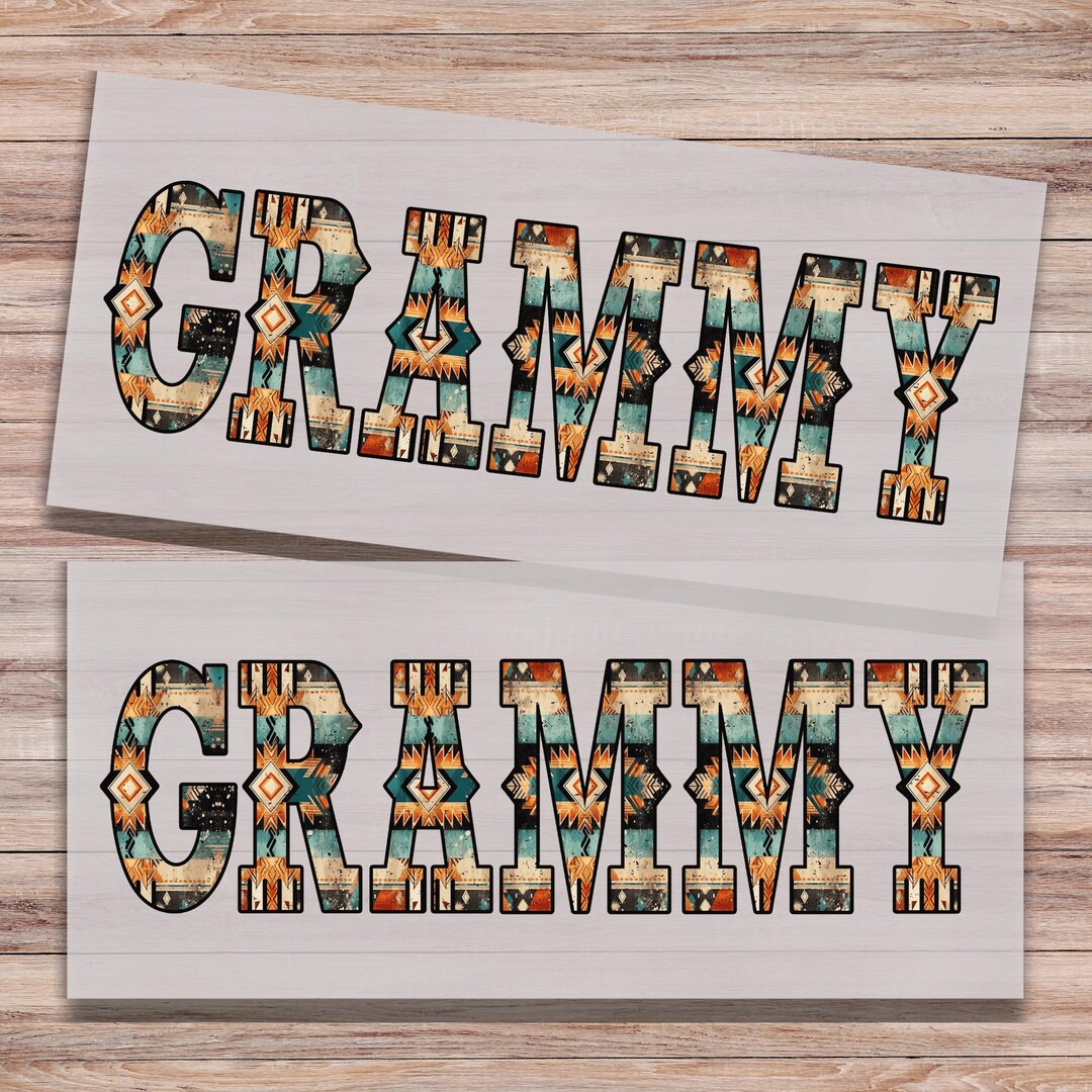 Aztec Grammy DTF Print Ready to Press Western Heat Transfer - Etsy