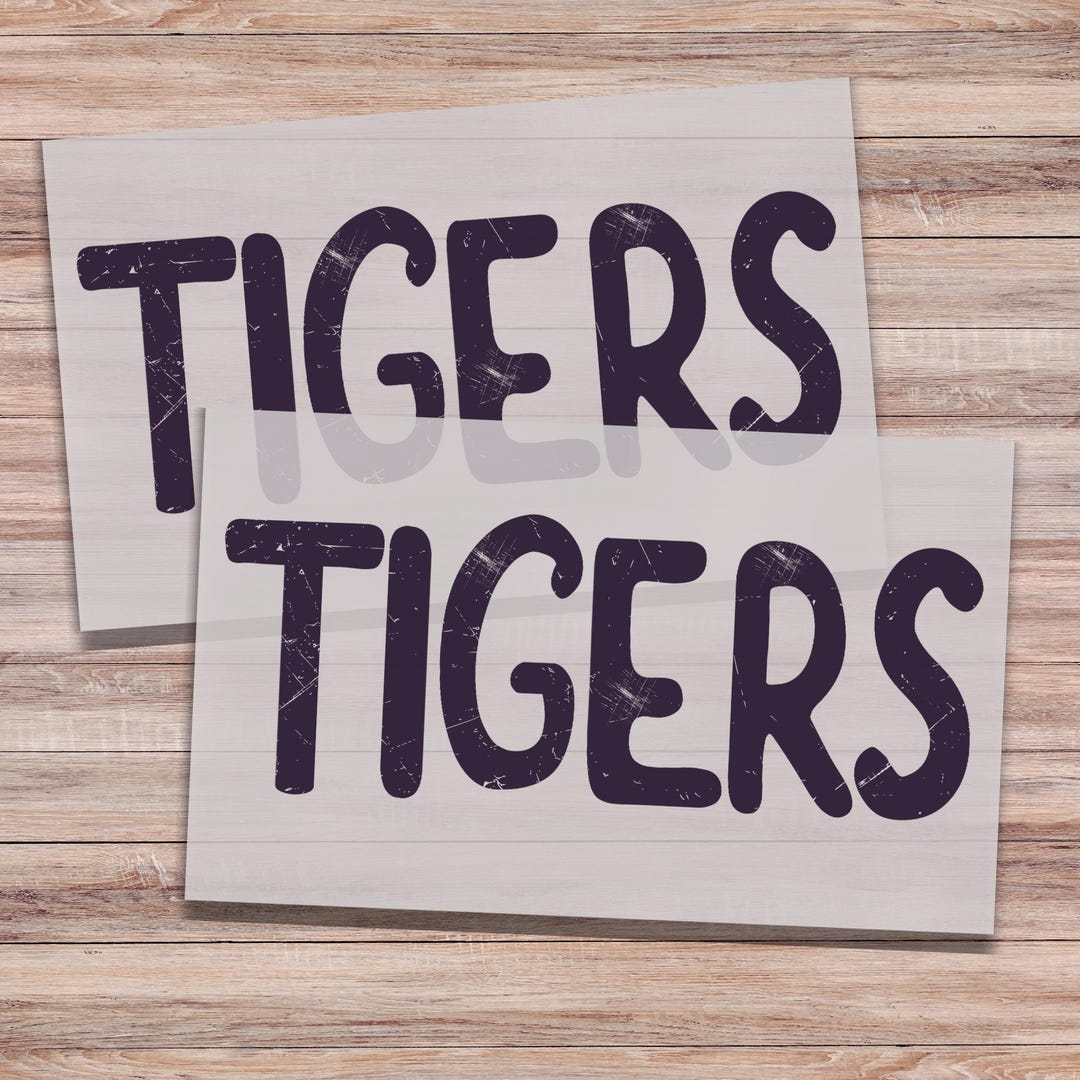 Distressed Tigers DTF Print Ready to Press - Etsy