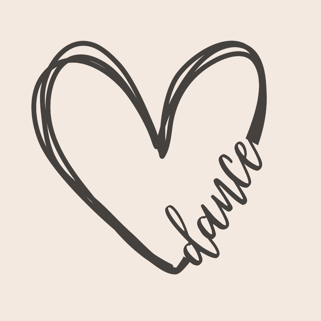 Dance Heart SVG Dance Mom PNG for Dance Teacher PNG for Dance ...