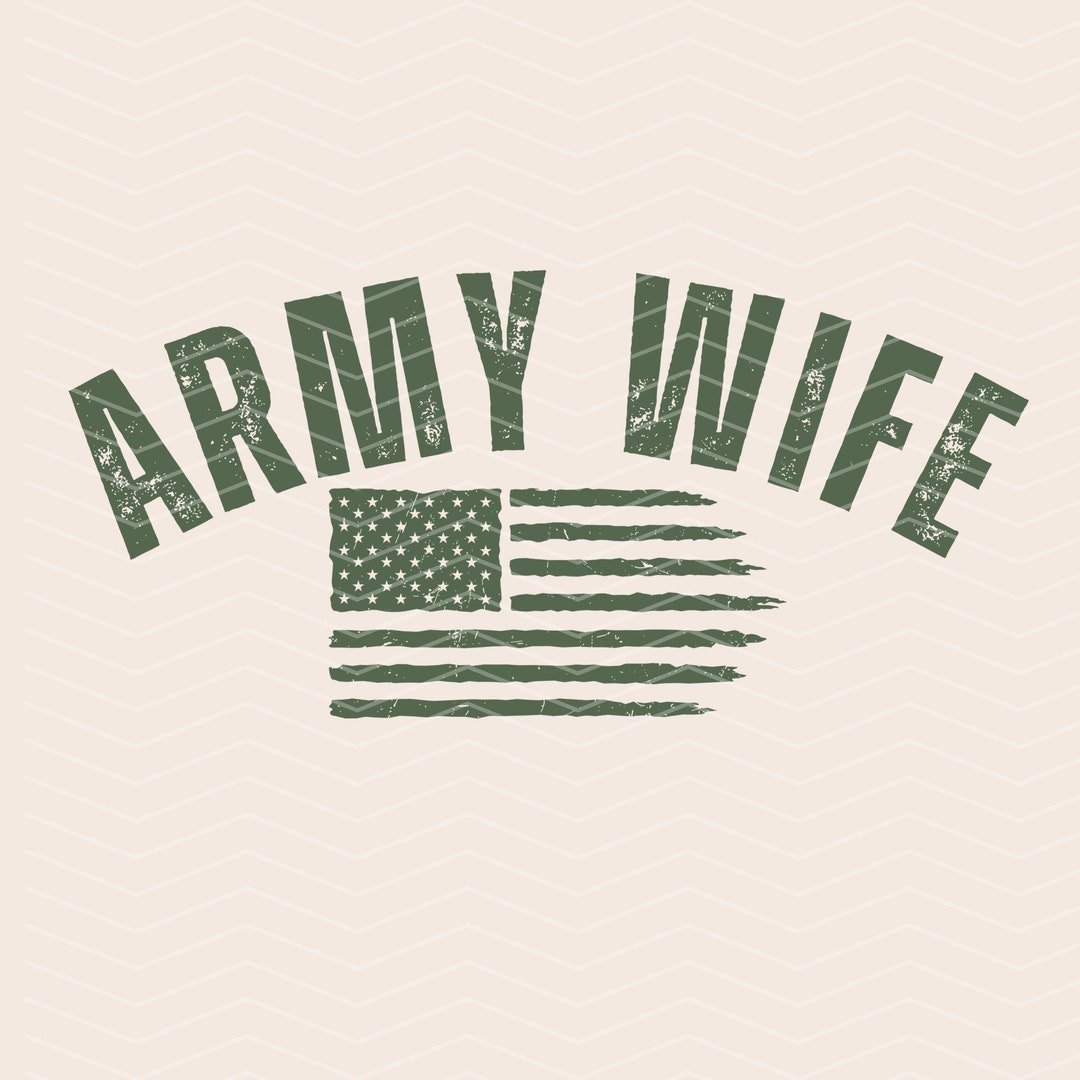 Distress Army Wife PNG for Military Spouse Sublimation Design for Army ...