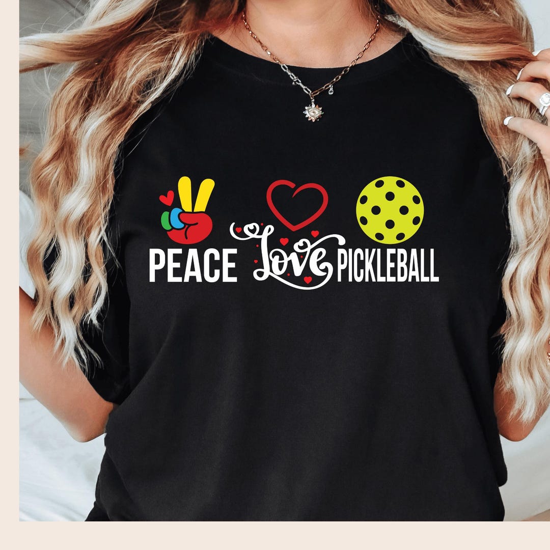 Peace Love and Pickleball DTF Transfer Ready to Press Heat Print - Etsy