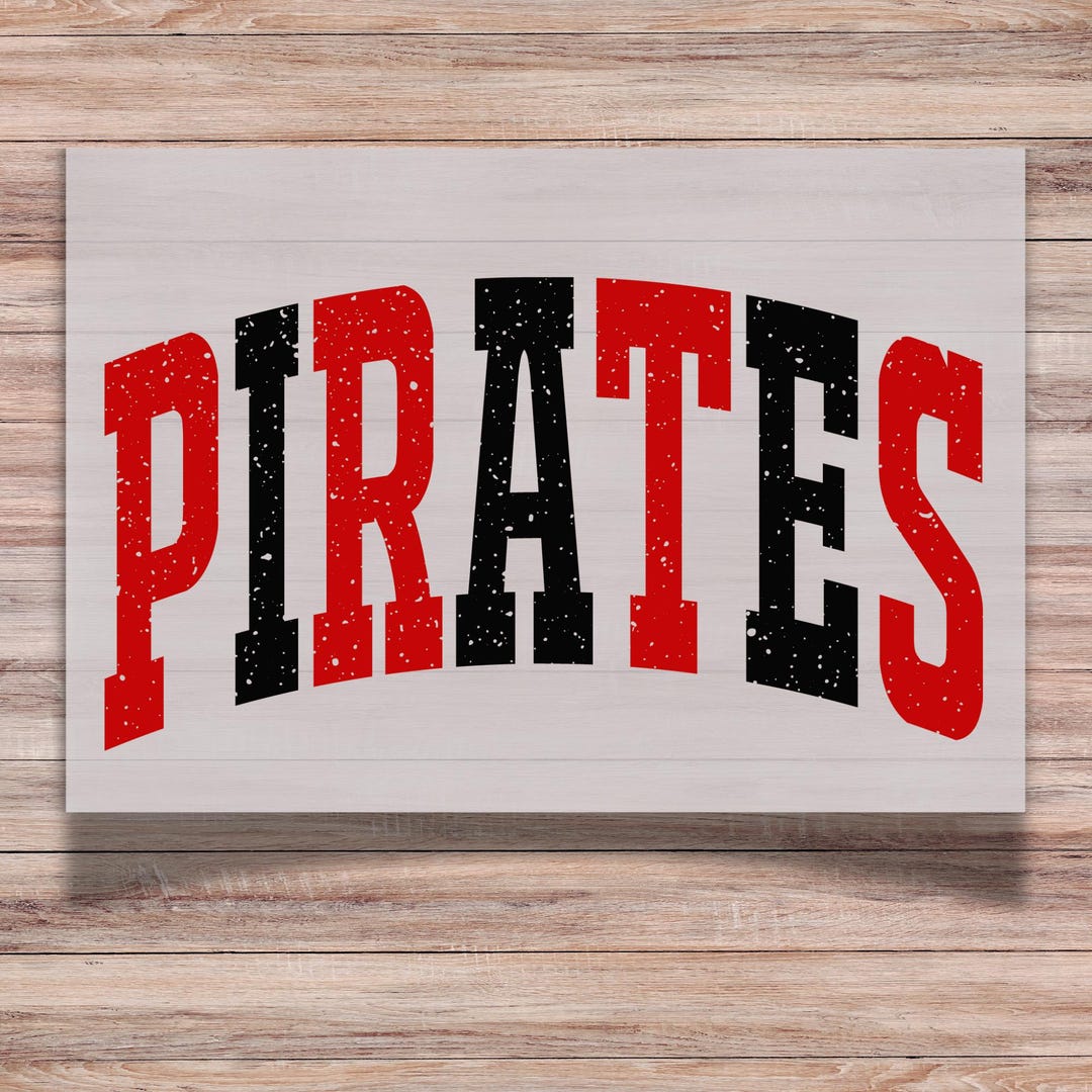 Pirates DTF Print Ready to Press Pirates School Mascot Heat Transfer - Etsy
