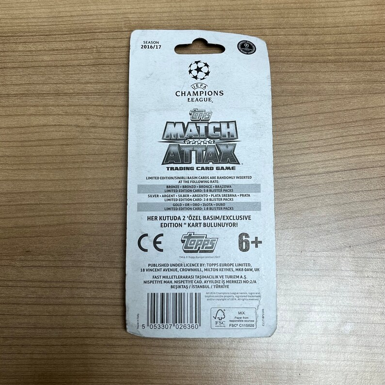 Topps Match Attax Trading Card Game Champions League Season 2016-17 30 ...