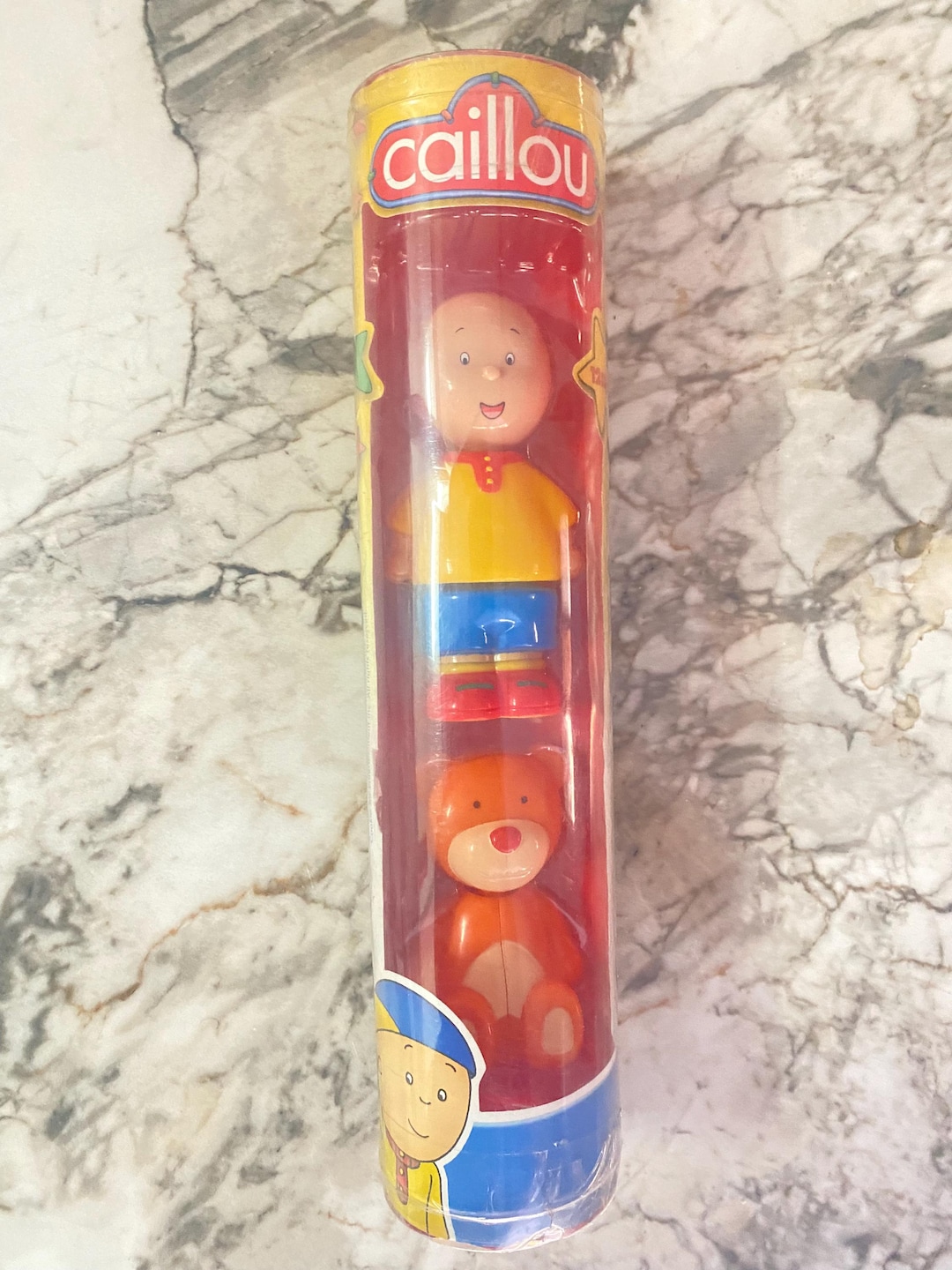 Vintage CAILLOU Famosa Doll 6.5'' Squeaky Rubber Figure Toy, Movable ...