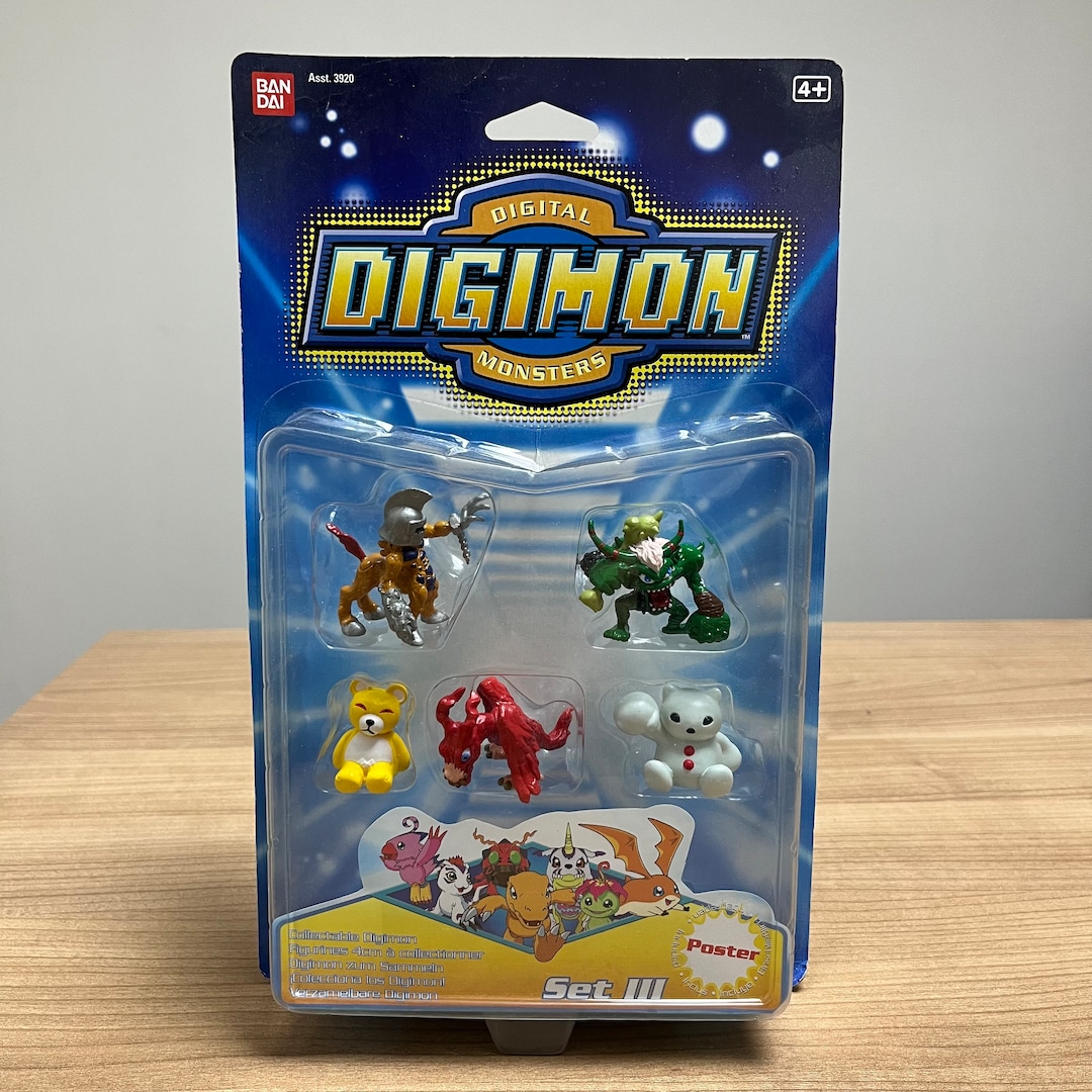Vintage DIGIMON Digital Monsters Collectable Set 3 Bandai Mini Figures ...