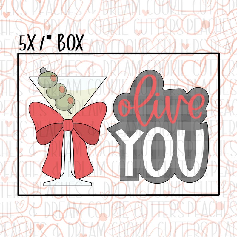 STL Olive You Set | Sugar Cookies | Cookie Cutter STL | STL Files ...