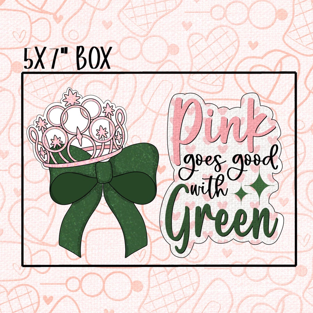 STL Pink Goes Good With Green Set | Sugar Cookies | Cookie Cutter STL ...