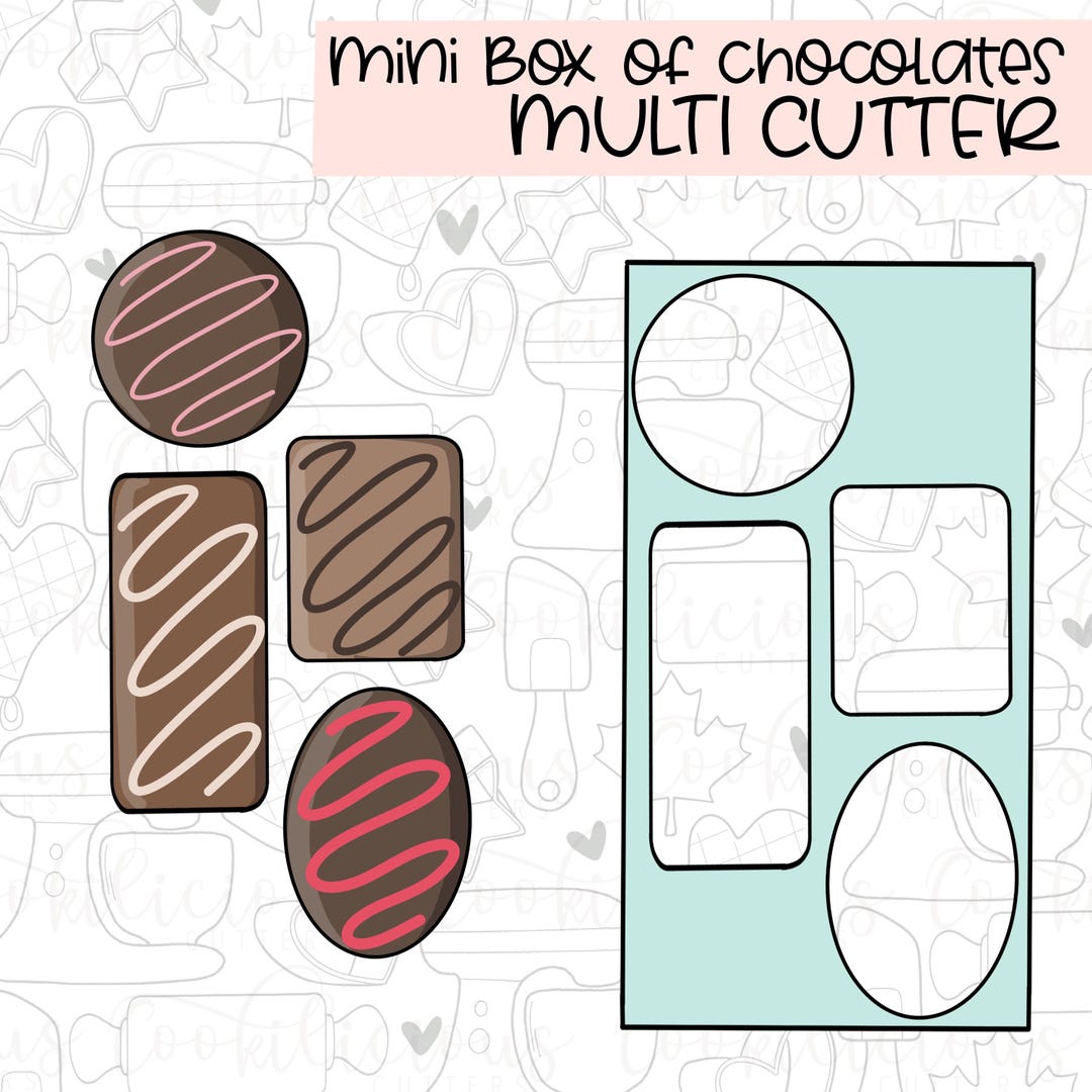 STL Multi Chocolate Cutter | Sugar Cookies | Cookie Cutter STL | STL ...