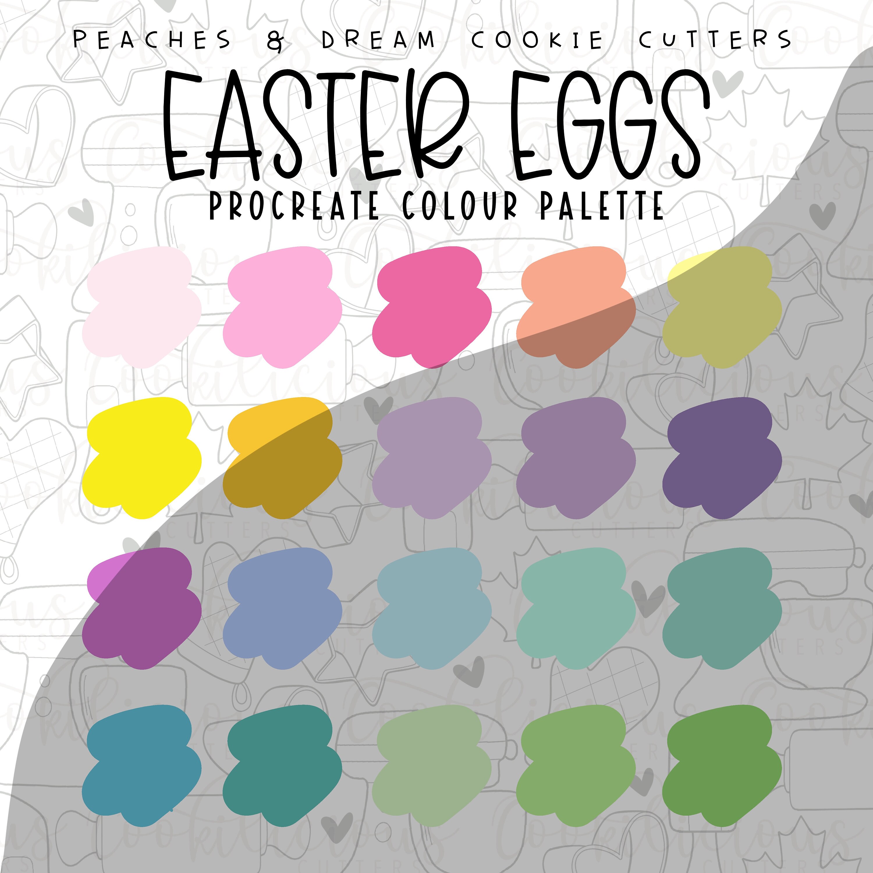 EASTER EGGS Color Palette Procreate Colour Palette Digital Planner ...