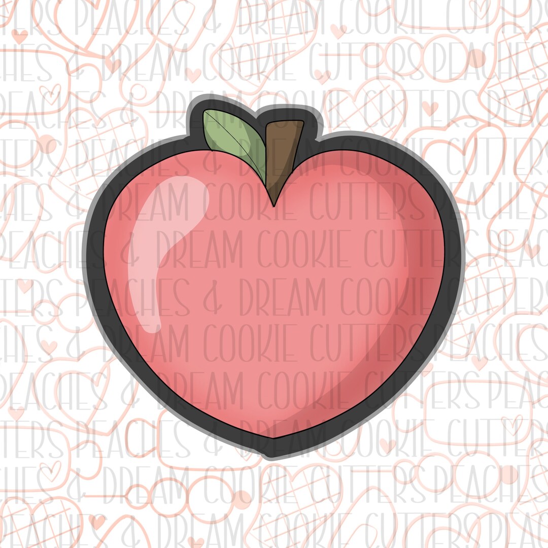 STL Heart Apple | Teacher Cookie Cutter | School | Teacher Appreciation ...