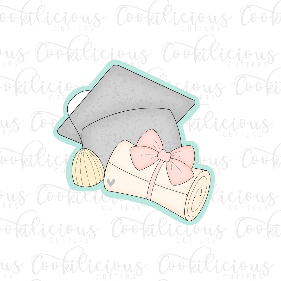 STL Grad Cap Diploma | Graduation Cookie Cutter | School | Digital File ...