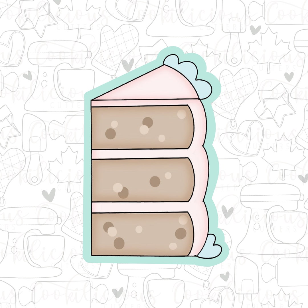 STL Tall Cake Slice | Birthday Cookie Cutter | Celebration | Birthday ...