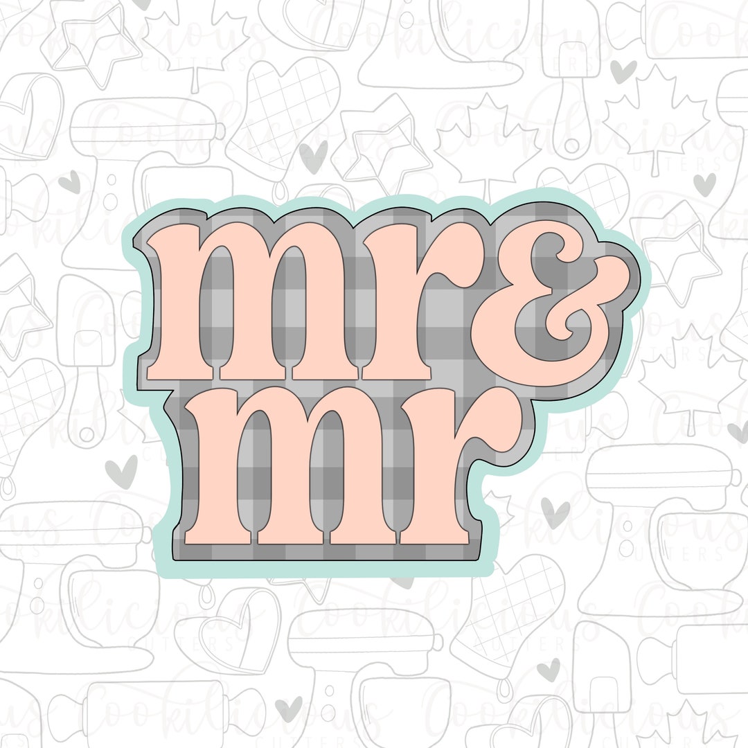 STL Mr & Mr | Sugar Cookies | Cookie Cutter STL | STL Files | Wedding ...